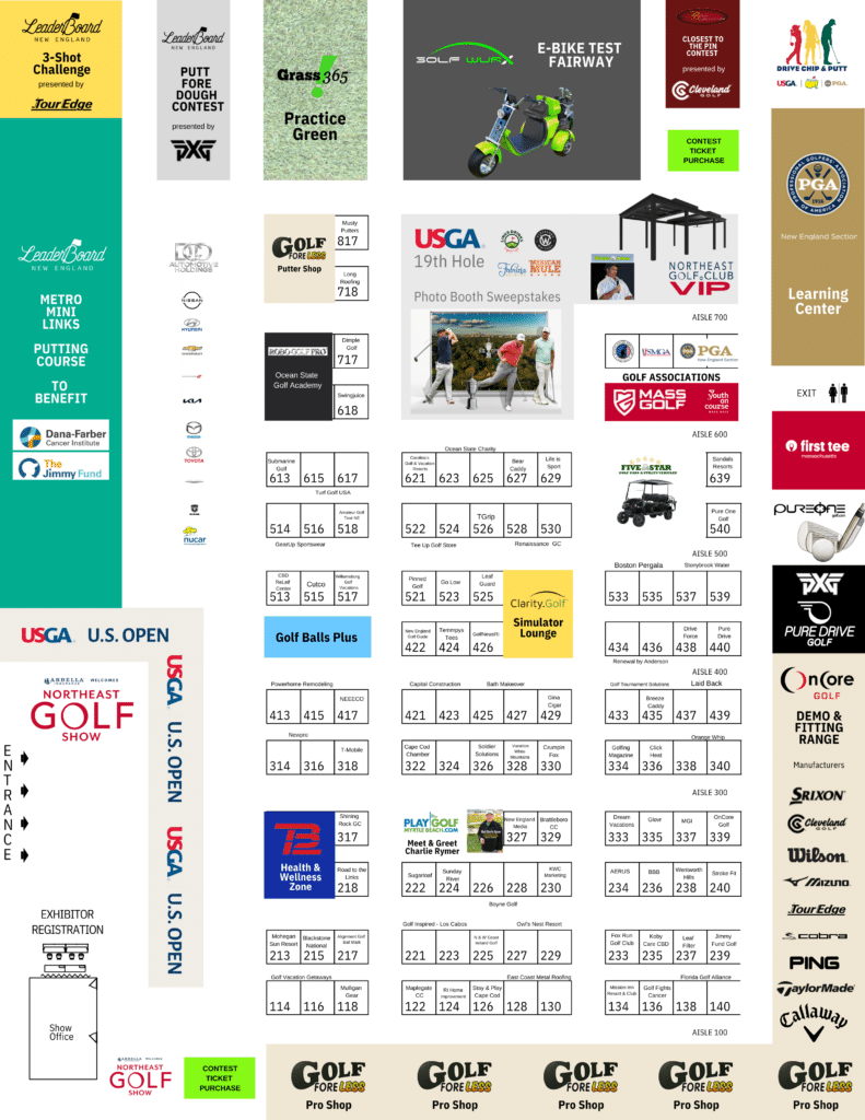 Floor Plan & Exhibitor List - Northeast Golf Show
